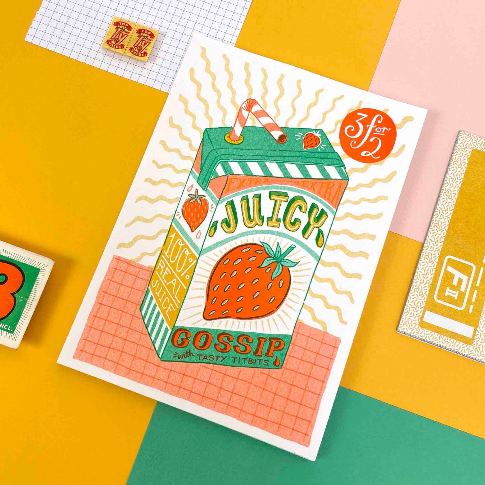 A5 Juicy Risograph Print – Jacqueline Colley Illustration