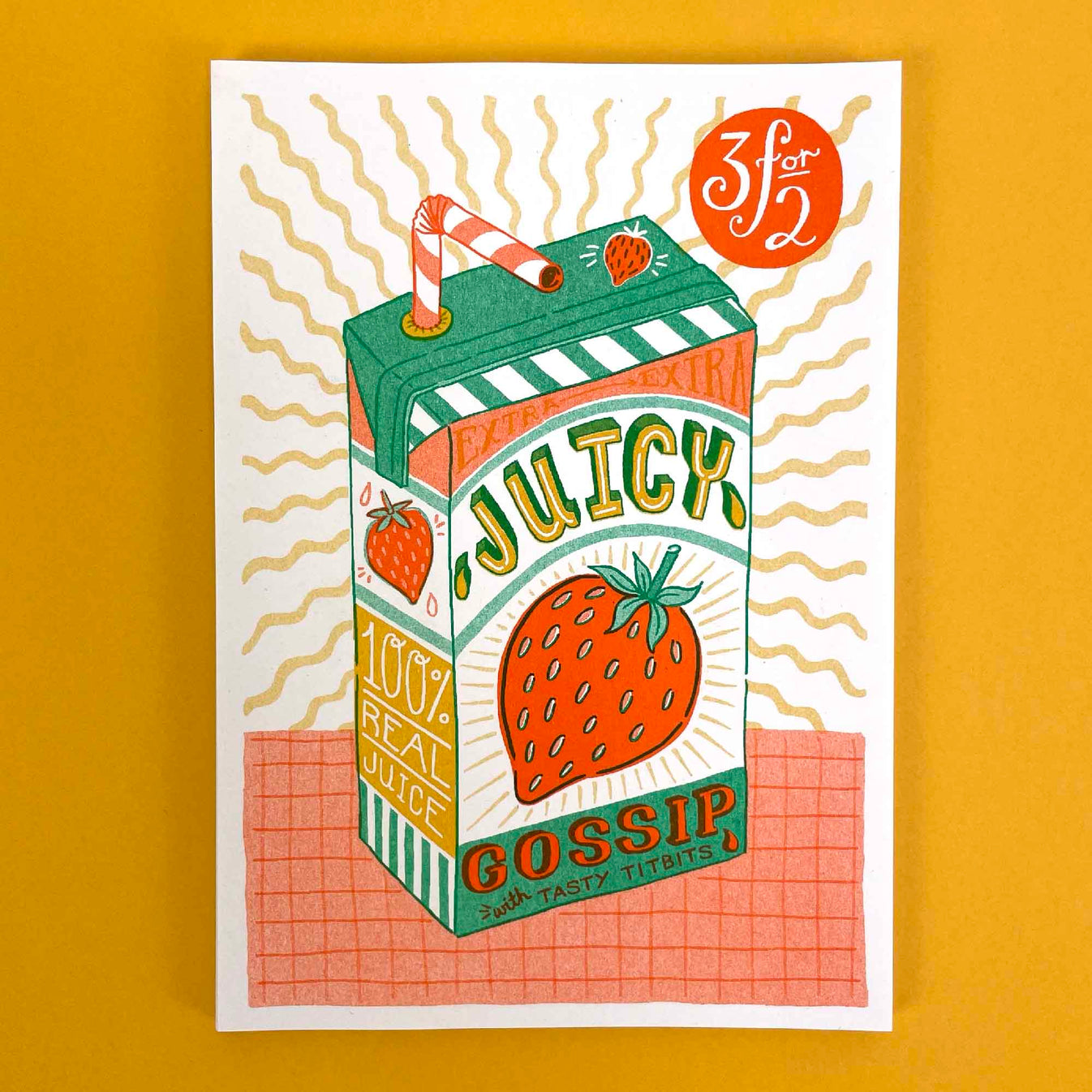 A5 Juicy Risograph Print – Jacqueline Colley Illustration
