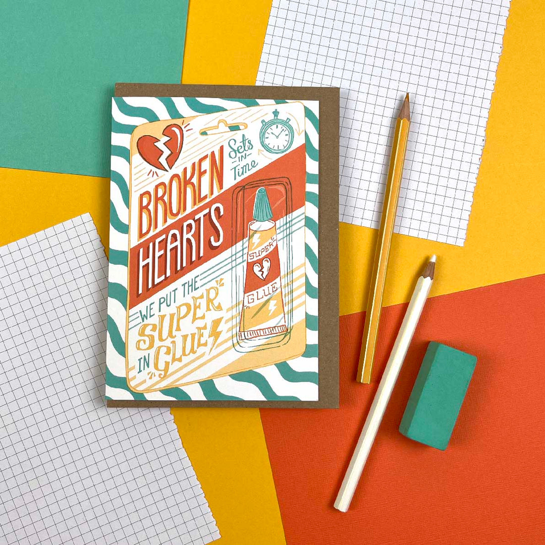 Broken Hearts break-up card – Jacqueline Colley Illustration